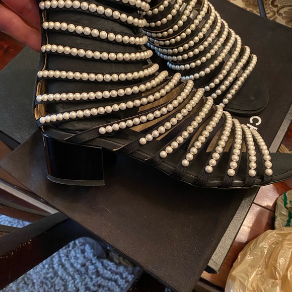 CHANEL | Shoes | Coco Chanel Pearls Sandals Like New | Poshmark